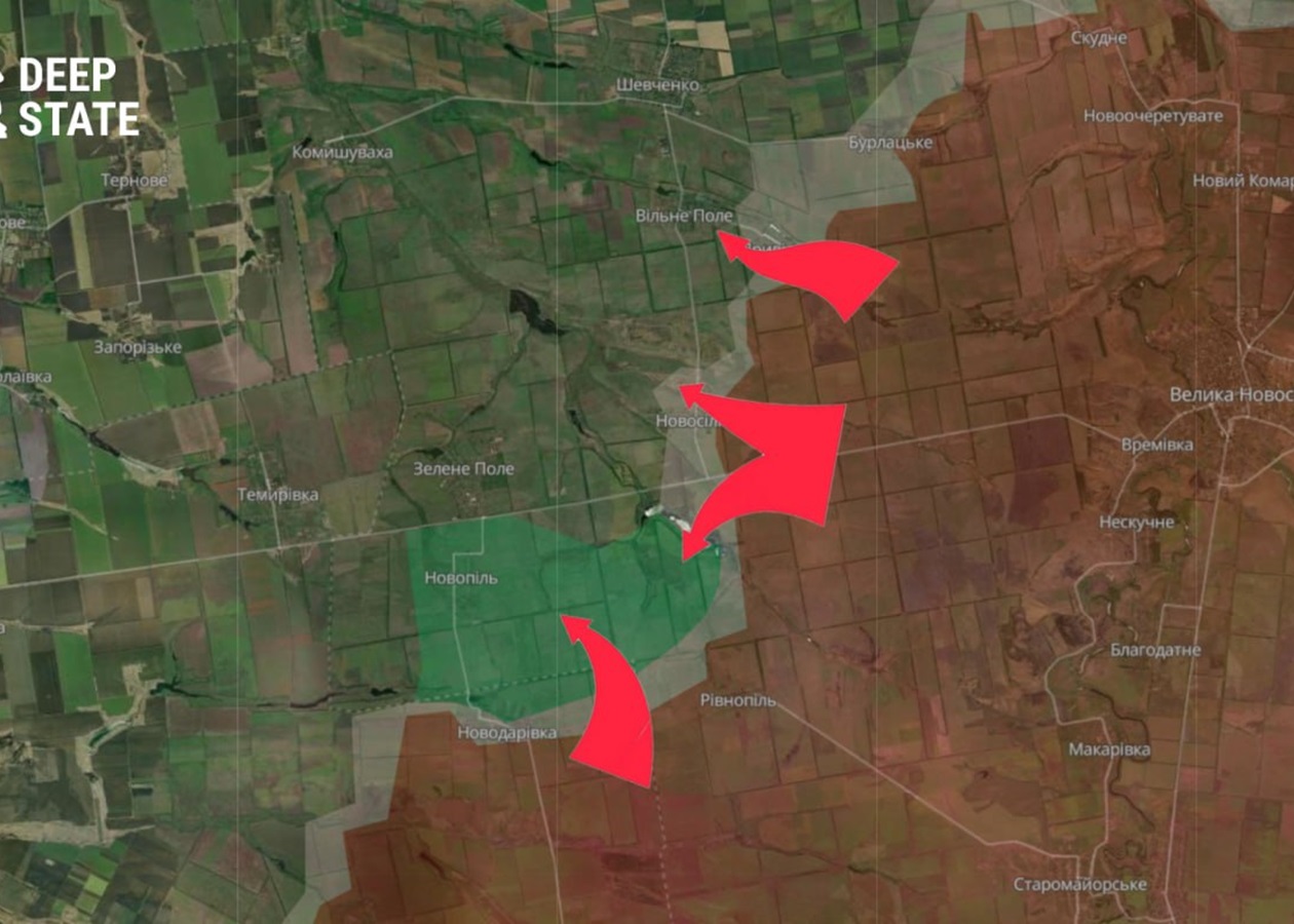 Россияне продвинулись возле Новодаровки - DeepState - Korrespondent.net