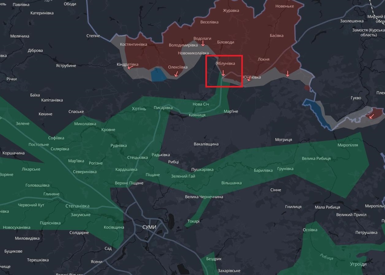 РФ оккупировала село на Сумщине - DeepState - Korrespondent.net