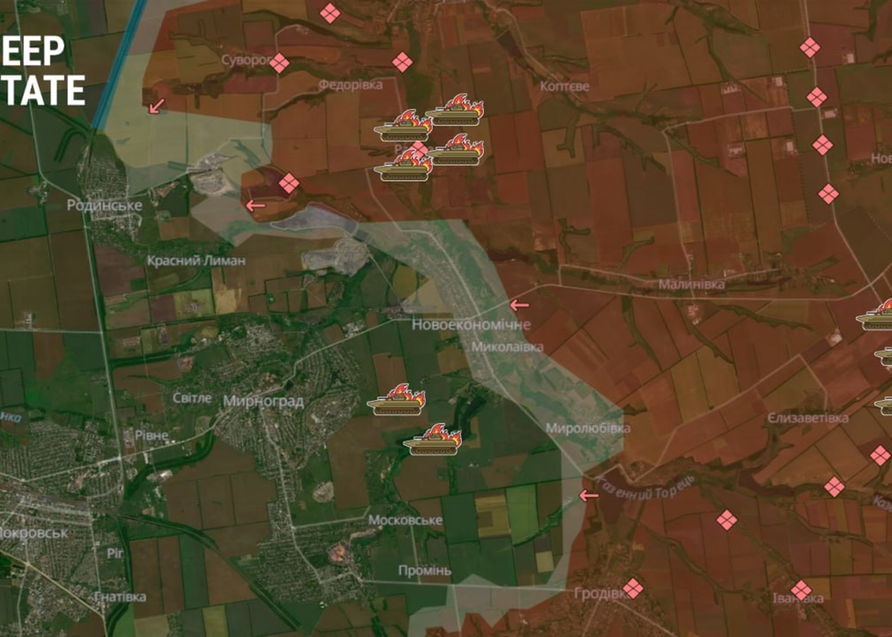 ВСУ сорвали попытку прорыва россиян в Мирнограде - DeepState - Korrespondent.net